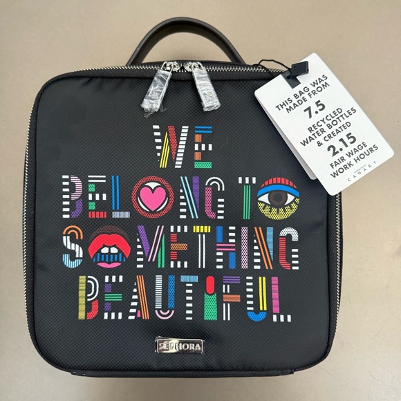 Sephora | Bags | Sephora Limited Edition Black Makeup Bag We Belong To ...